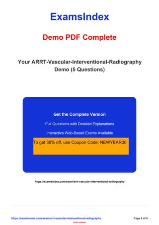 ARRT Vascular Interventional Radiography (VI) Exam Guide | PDF