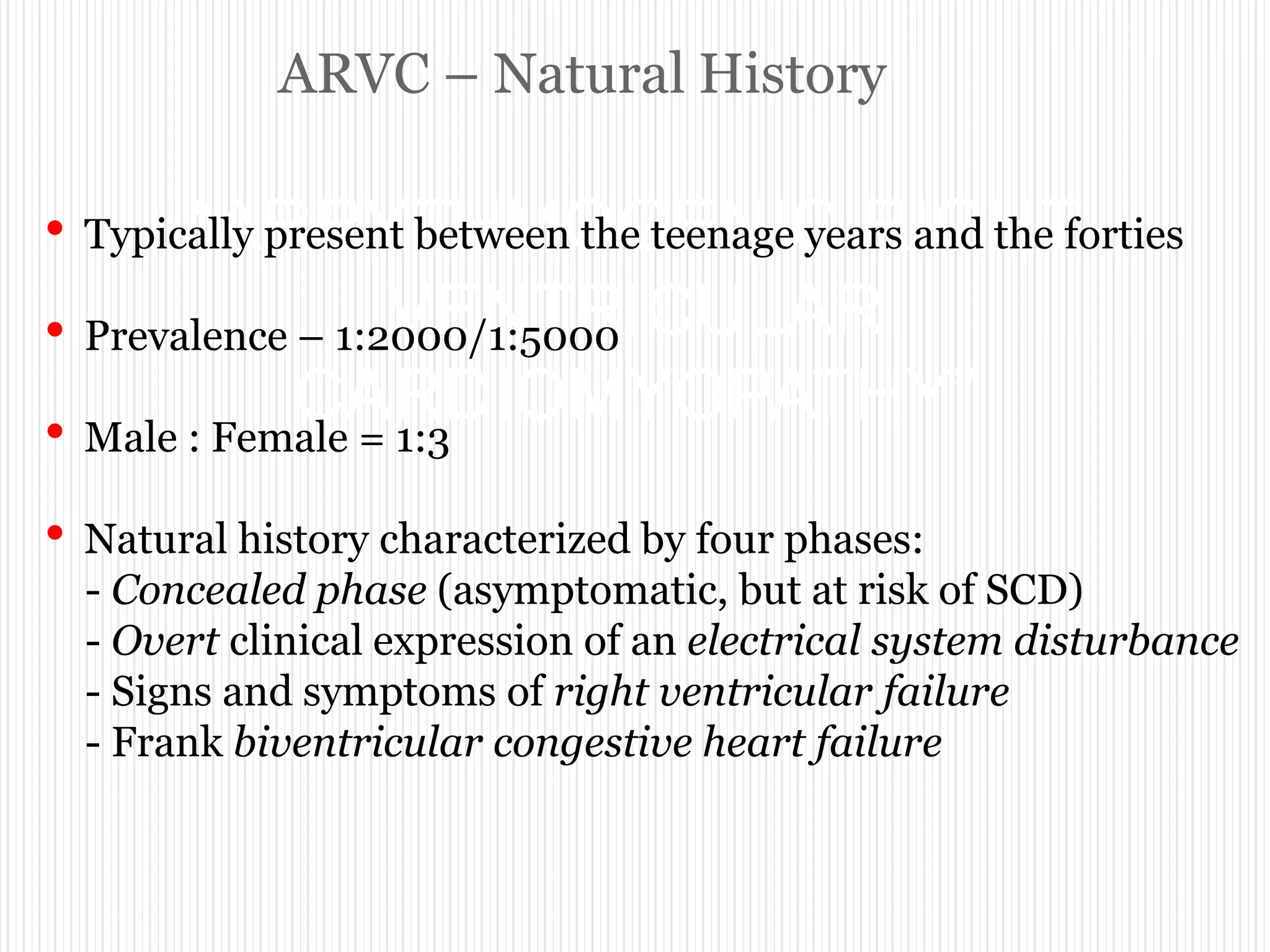 ARVD (Arrythmogenic right ventricular cardiomyopathy) - updated task ...