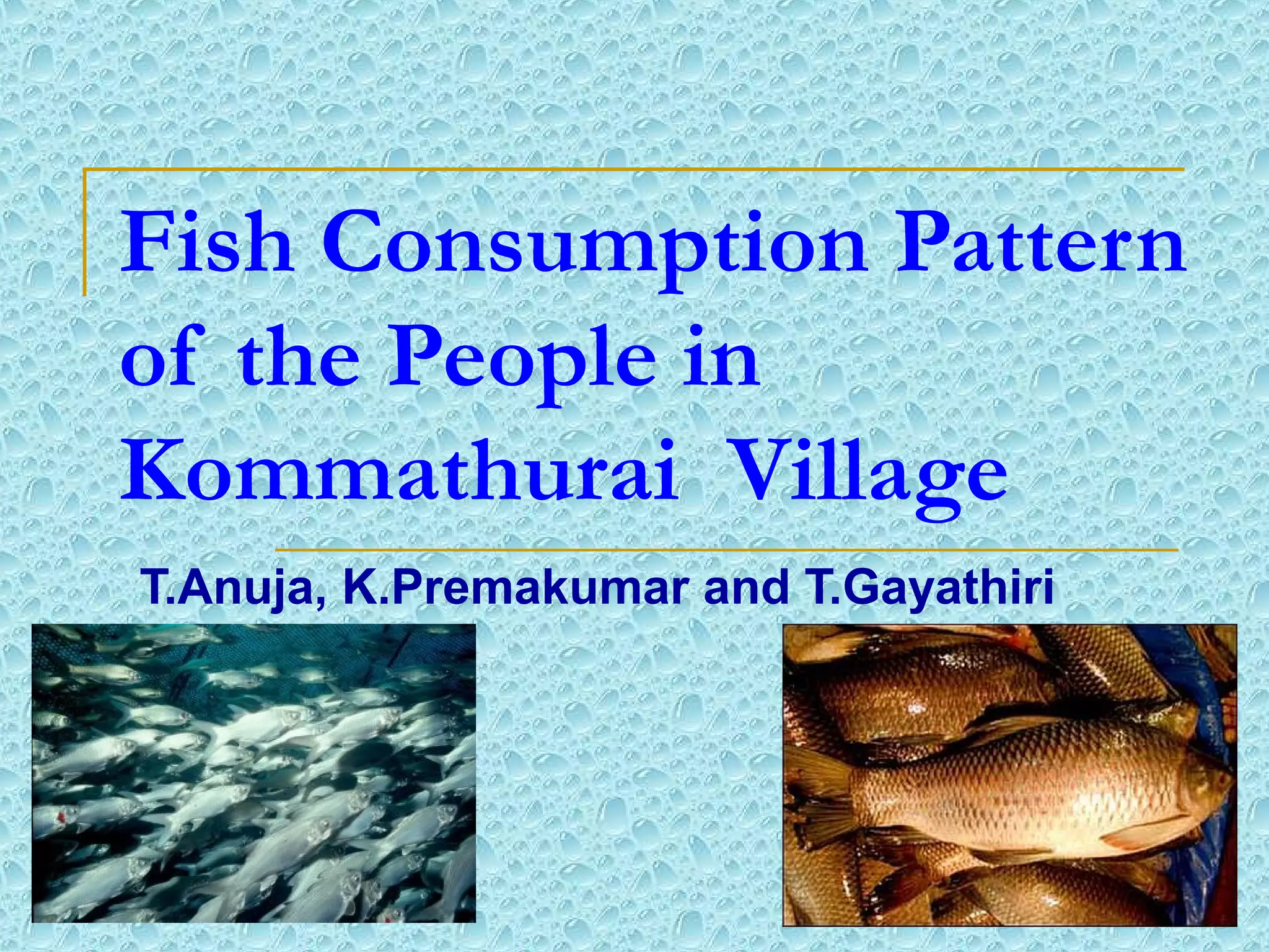 Fish Consumption Pattern | PPT