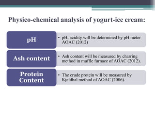 Quality Assessment of strawberry Yoghurt Ice-cream | PPTX