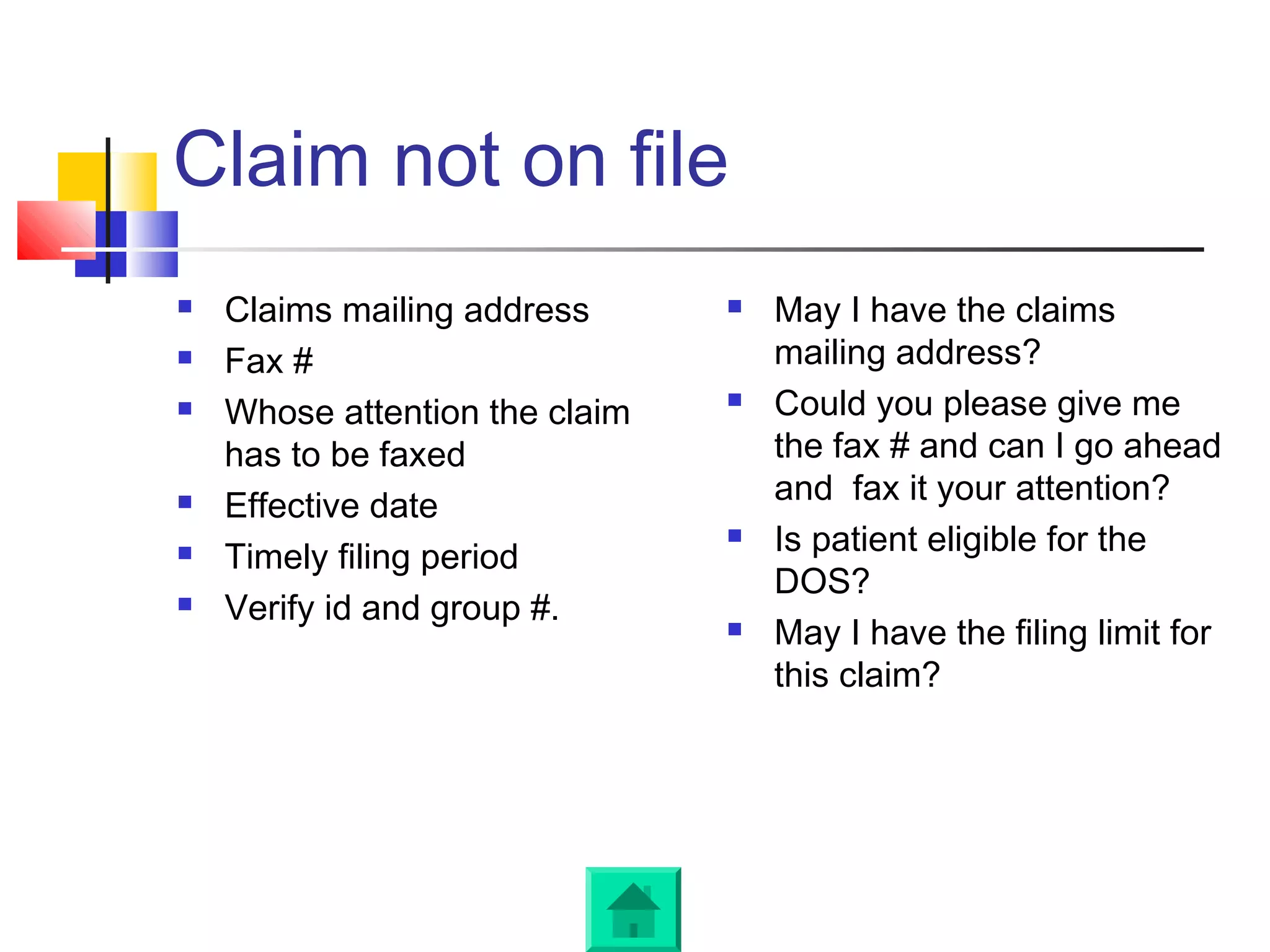 Ar scenarios with all the points to be verified and asked | PPT