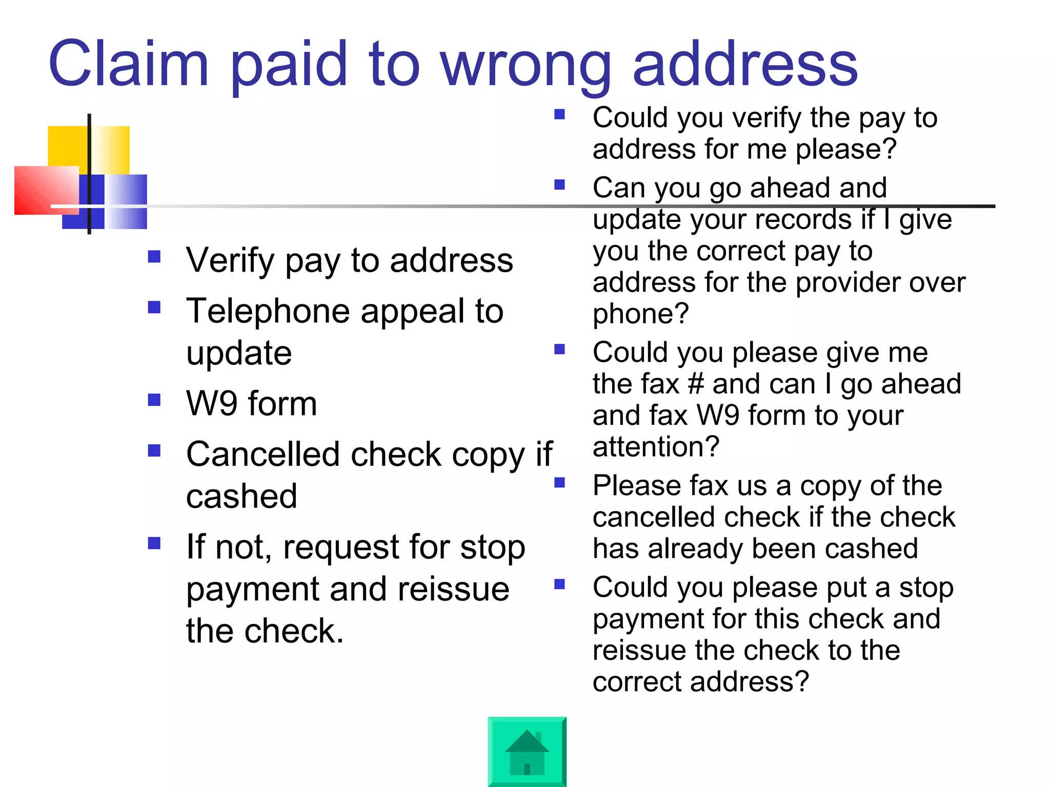 Ar scenarios with all the points to be verified and asked | PPT