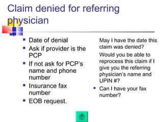 Ar scenarios with all the points to be verified and asked | PPT