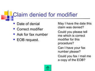 Ar scenarios with all the points to be verified and asked | PPT