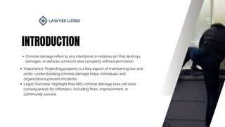 ARS Criminal Damage- Understanding the law, types, consequences, and ...