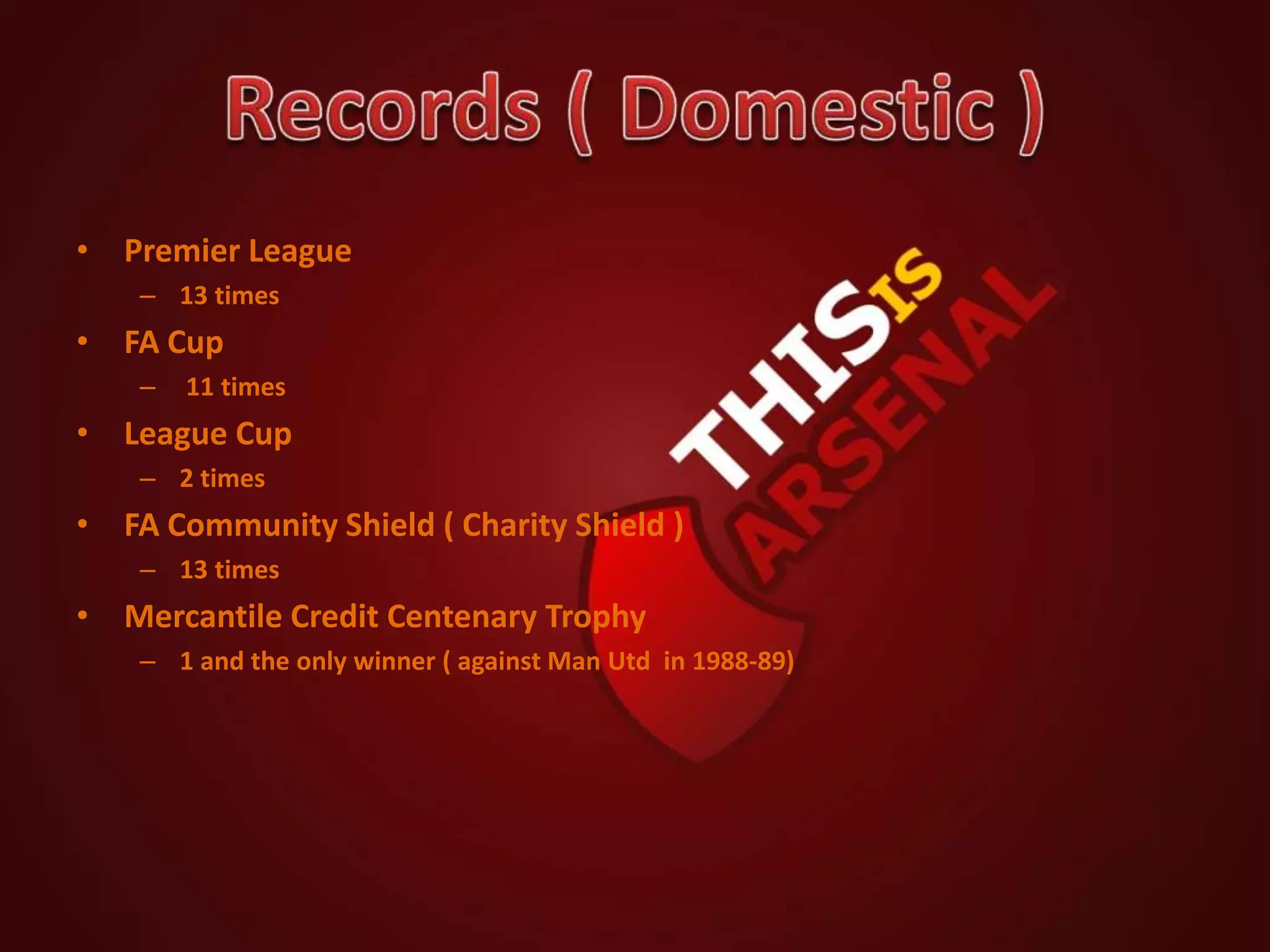 Arsenal fc presentation | PPTX