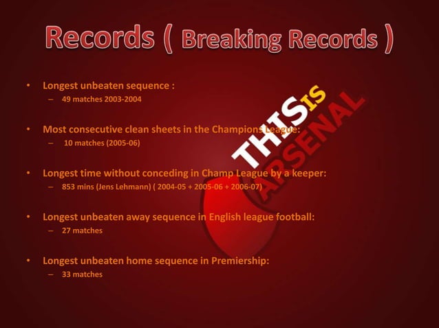 Arsenal fc presentation | PPTX | Soccer | Sports