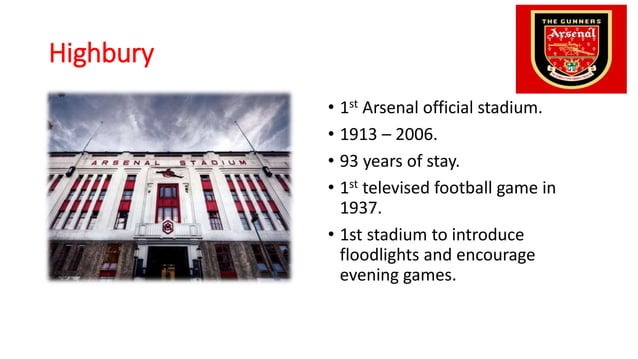 Arsenal FC ppt | PPTX | Soccer | Sports