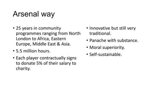 ARSENAL FOOTBALL CLUB | PPTX | Soccer | Sports