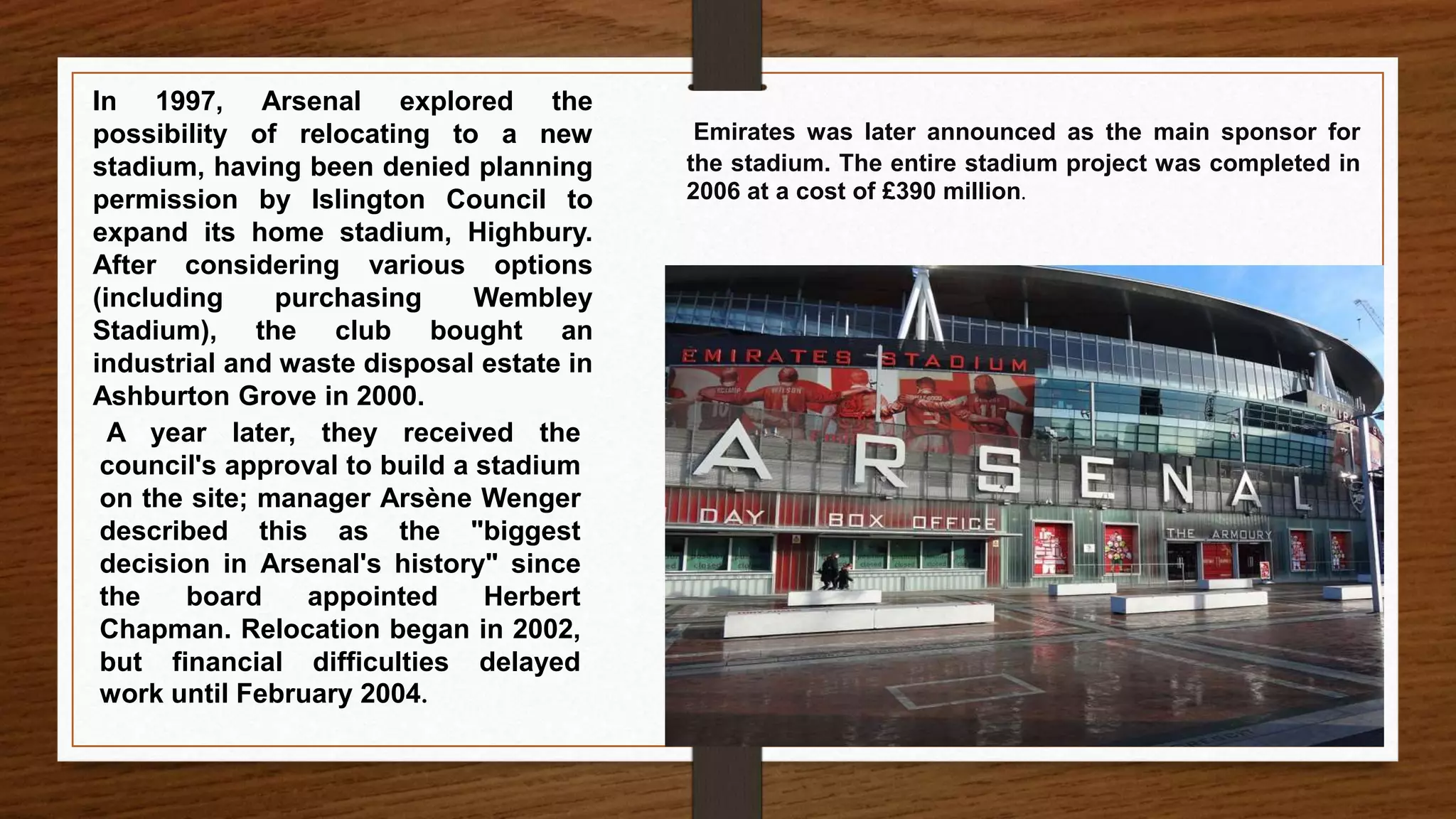 Arsenal | PPTX | Soccer | Sports