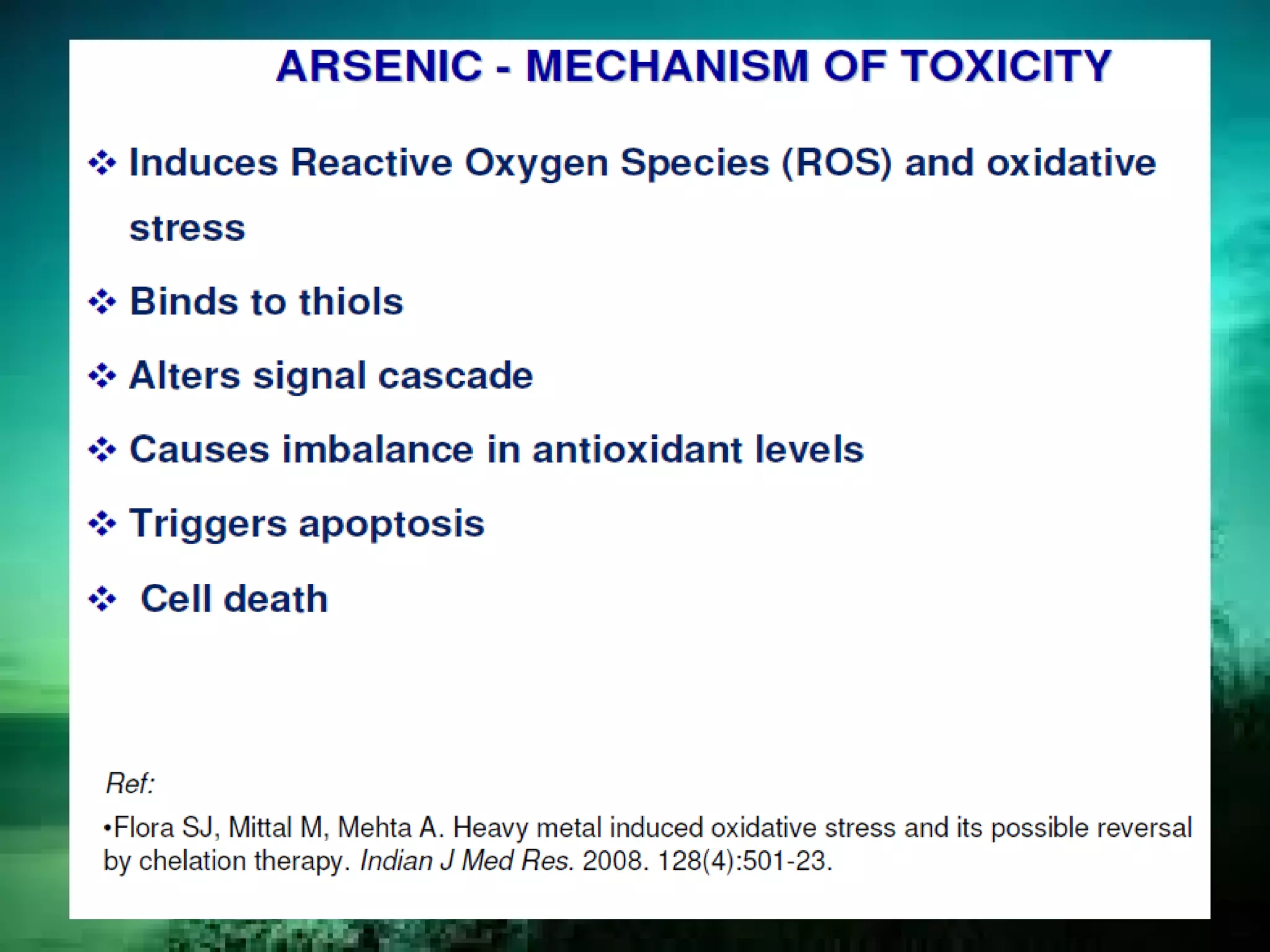 Arsenic Poisoning | PDF