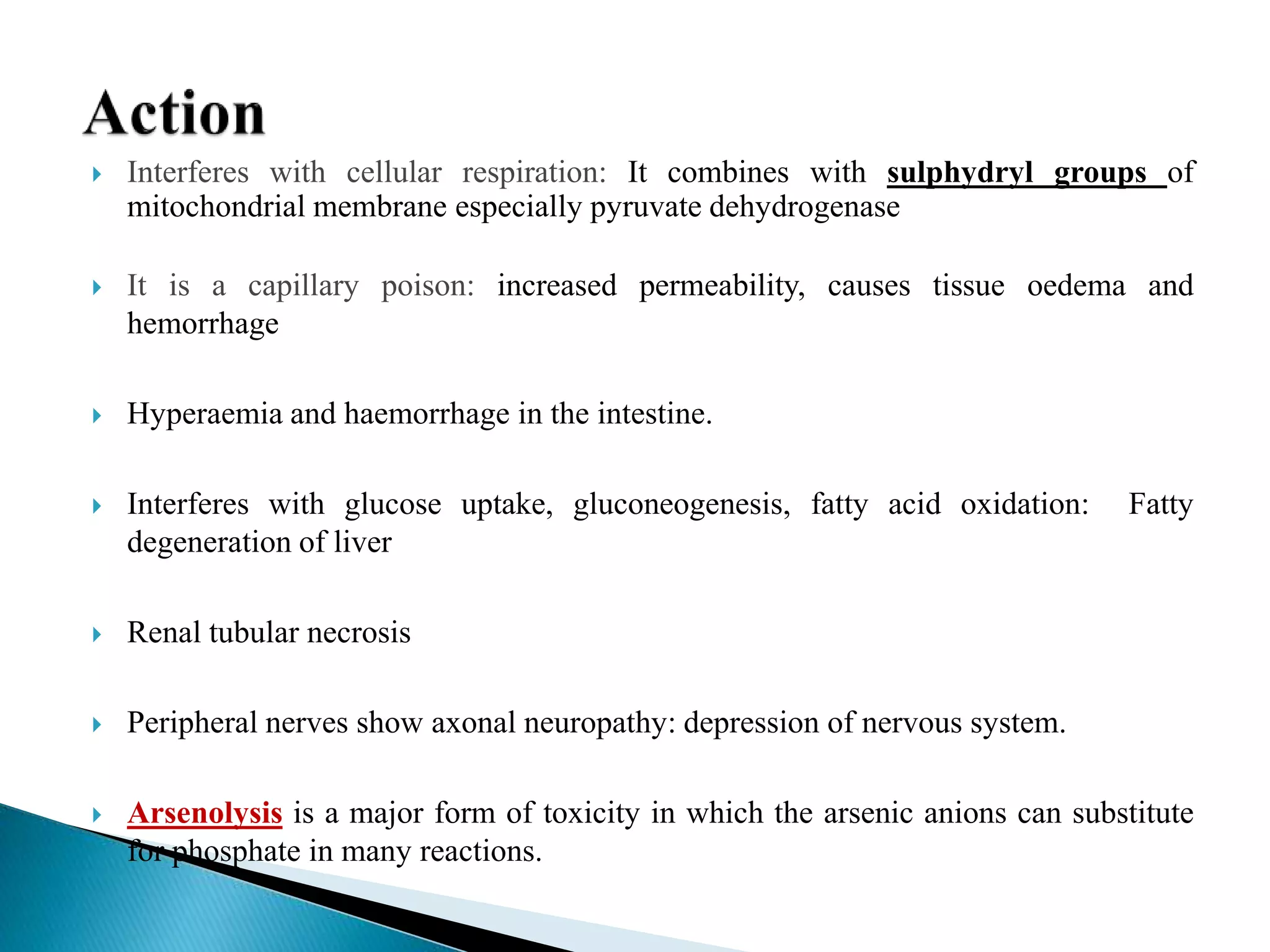 Arsenic poisoning( acute, subacute and chronic) | PPTX