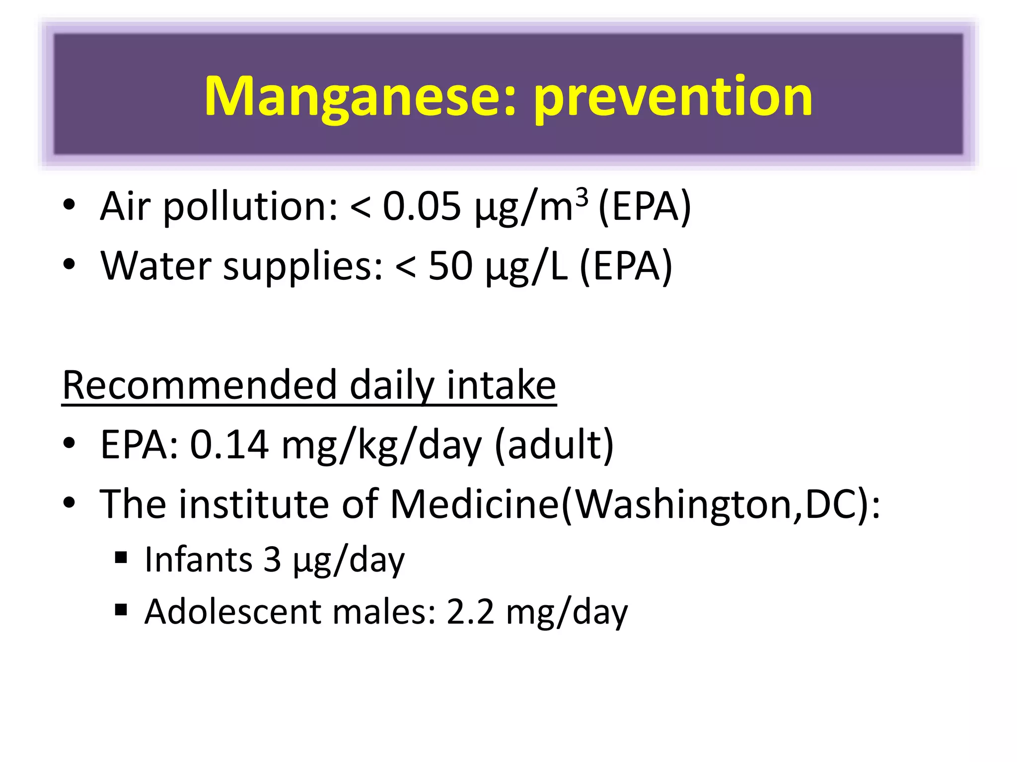 Arsenic and manganese poisoning | PPTX