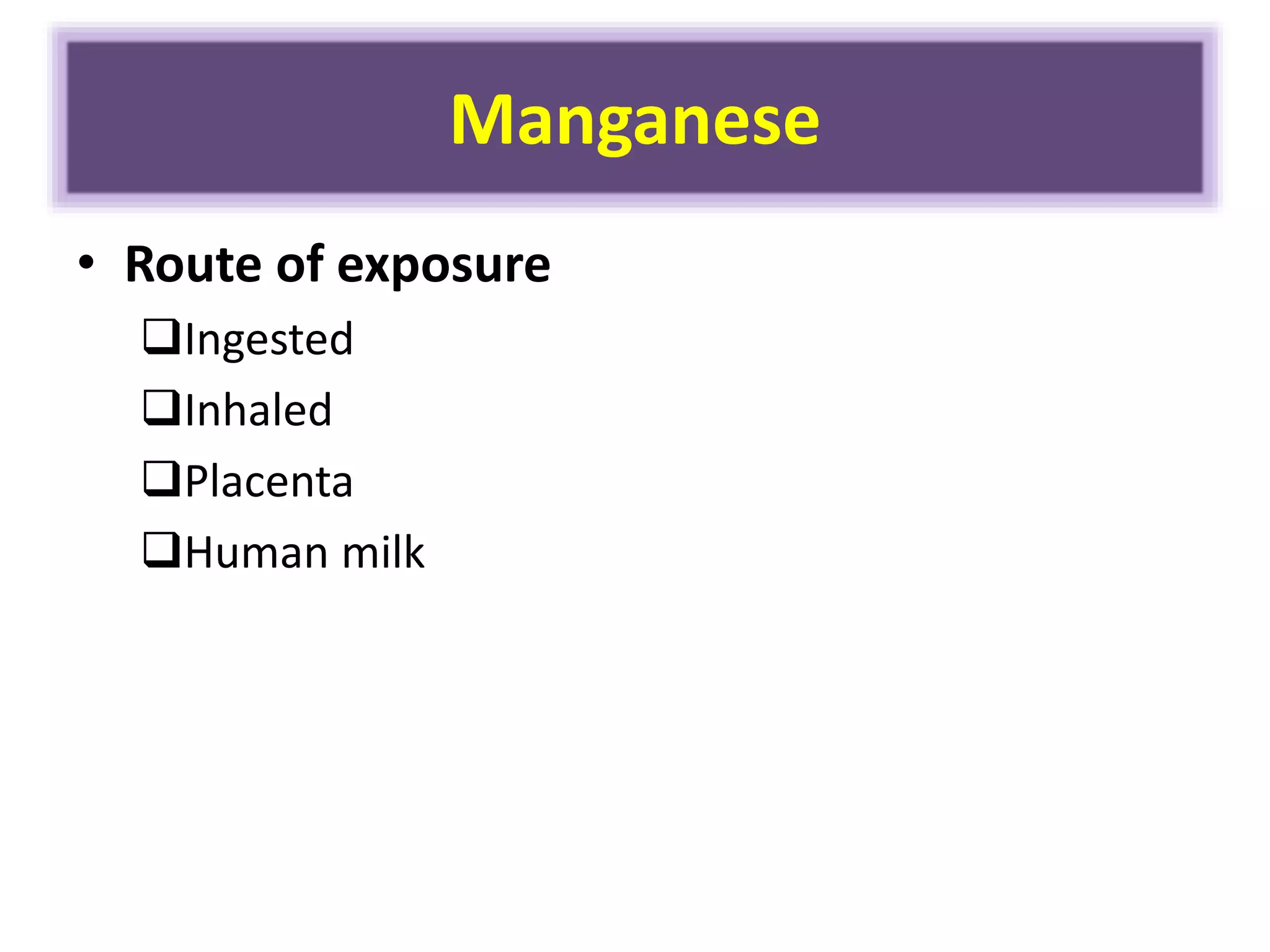 Arsenic and manganese poisoning | PPTX