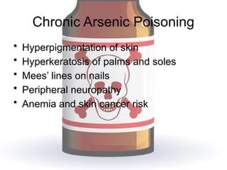 Arsenic poisoning signs symptoms treatment | PPTX