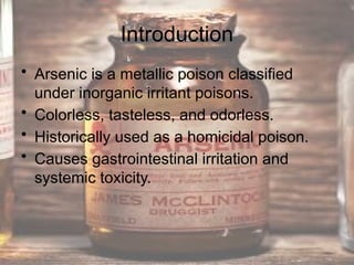 Arsenic poisoning signs symptoms treatment | PPTX