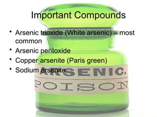 Arsenic poisoning signs symptoms treatment | PPTX
