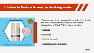 ARSENIC IN DRINKING WATER AND HOW TO REMOVE ARSENIC FROM WATER? | PDF
