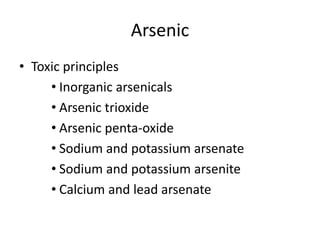Arsenic, lead and mercury toxicity | PPTX