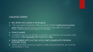 Arsenic poisoning - heavy metal poisoning - clinical toxicology | PPTX