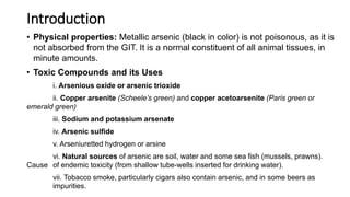 ARSENIC POISONING - A FORENSIC MEDICINE PRESENTATION | PPTX