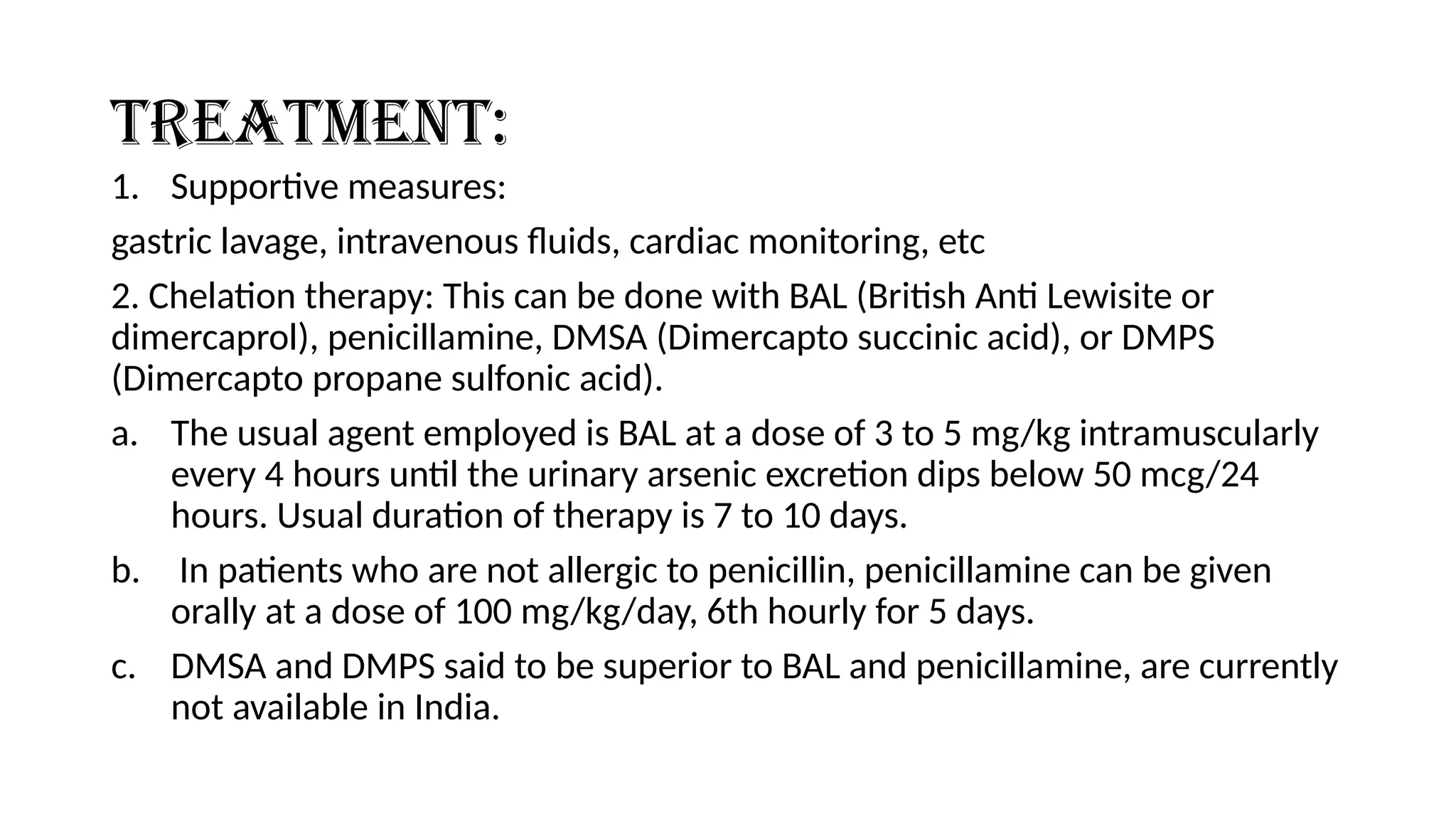Arsenic poisoning , treatment and management .pptx