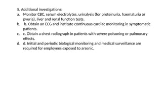 Arsenic poisoning , treatment and management .pptx