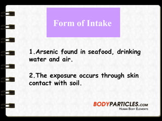 Arsenic Poisoning in Human Body | PPT