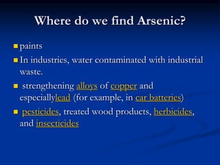 Arsenic Poisoning by Dr Rizwan Zafar Ansari | PPT