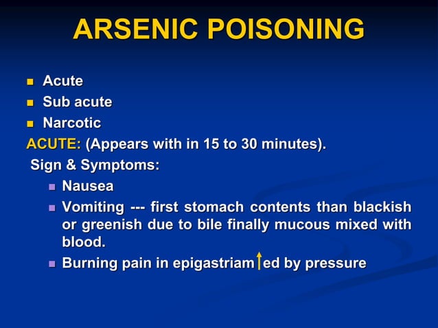 Arsenic Poisoning by Dr Rizwan Zafar Ansari | PPT