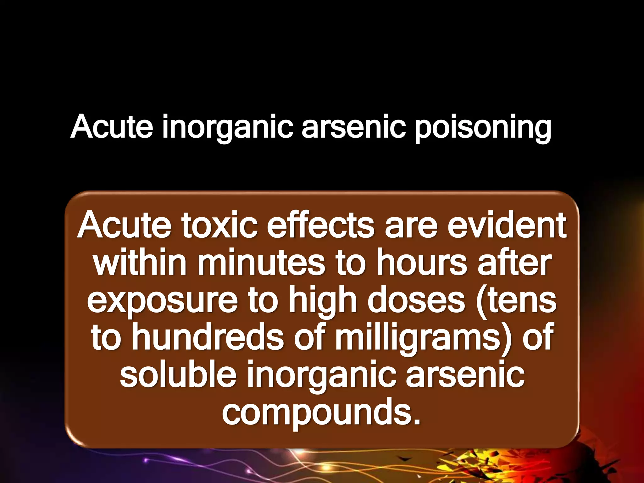 Arsenic toxicity | PPSX