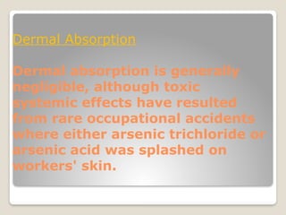 Arsenic Toxicity in pharmaceutical industry | PPTX