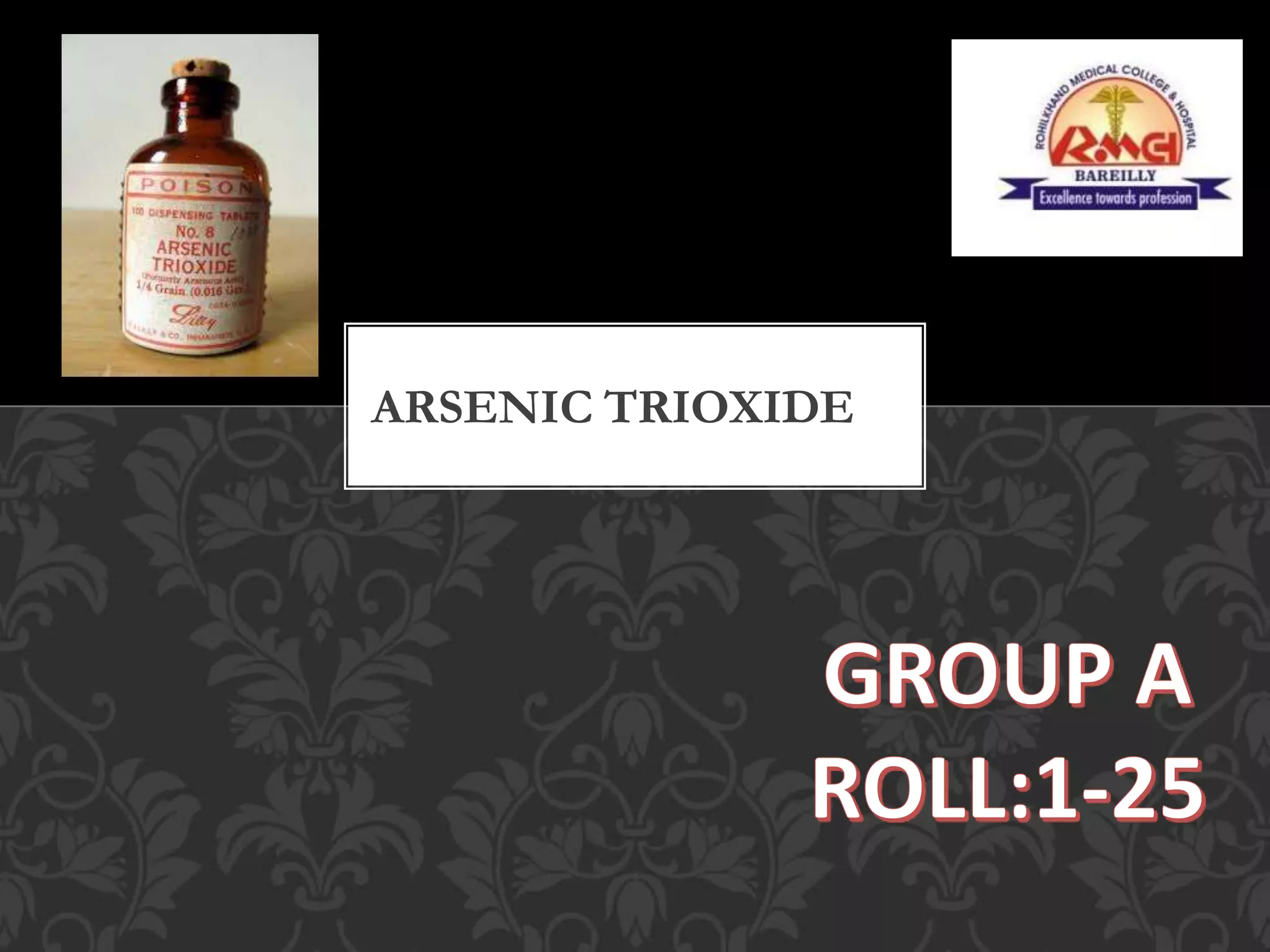Arsenic trioxide poisoning | PPT
