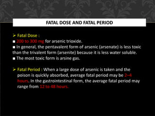 Arsenic trioxide poisoning | PPTX
