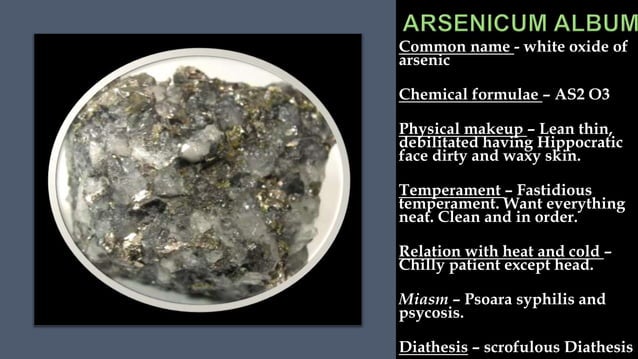 Arsenicum album Homeopathic materia medica slide show presentation by ...