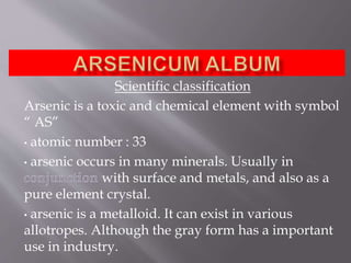 Arsenicum album | PPT