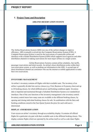 Airline Reservation System | DOCX