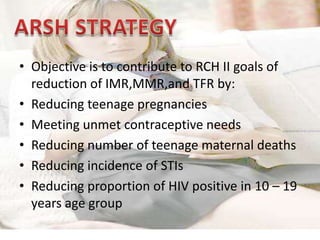 Adolescent Reproductive Sexual Health(ARSH) | PPTX