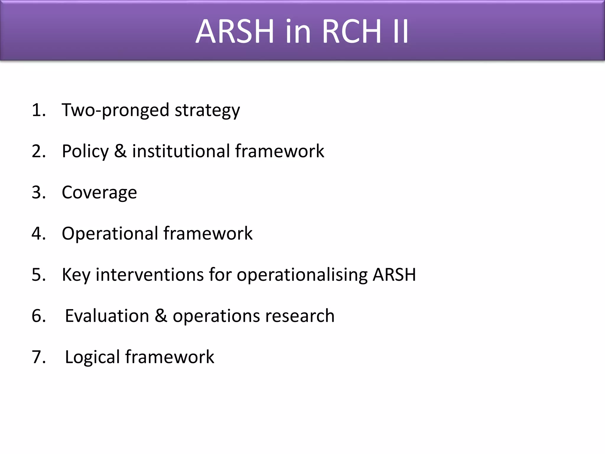 Adolescent Reproductive and Sexual Health (ARSH) | PPTX
