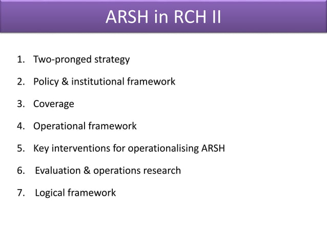 Adolescent Reproductive and Sexual Health (ARSH) | PPTX