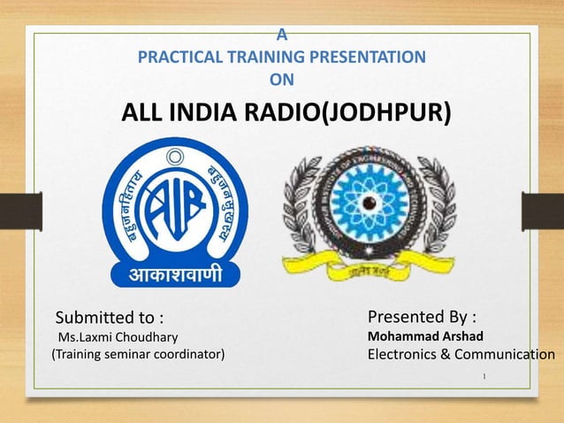 Arshad all india radio PPT | PPT
