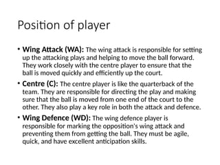 Netball game measurements and officeacting | PPTX