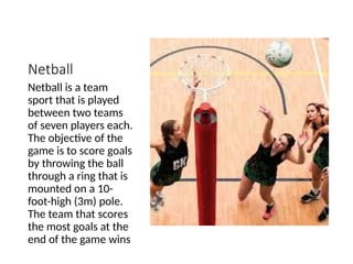 Netball game measurements and officeacting | PPT
