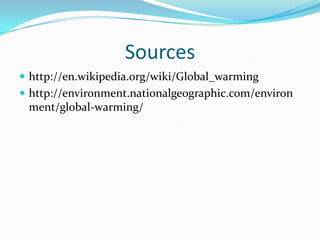 Arshed Global Warming Power Point Project | PPT