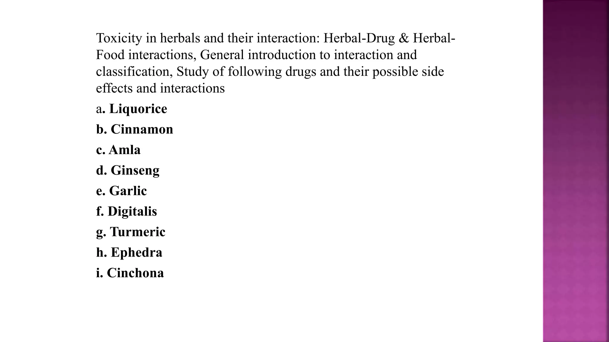 Herbal drug interactions | PPT