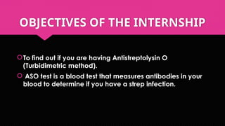 Antistreptolysin O Test (Turbidimetric method) pptx | PPTX