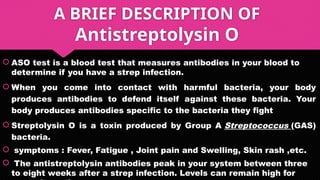 Antistreptolysin O Test (Turbidimetric method) pptx | PPTX