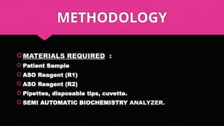 Antistreptolysin O Test (Turbidimetric method) pptx | PPTX
