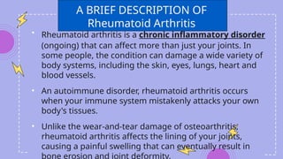 Rheumatoid arthritis RA Factor biochemistry .pptx