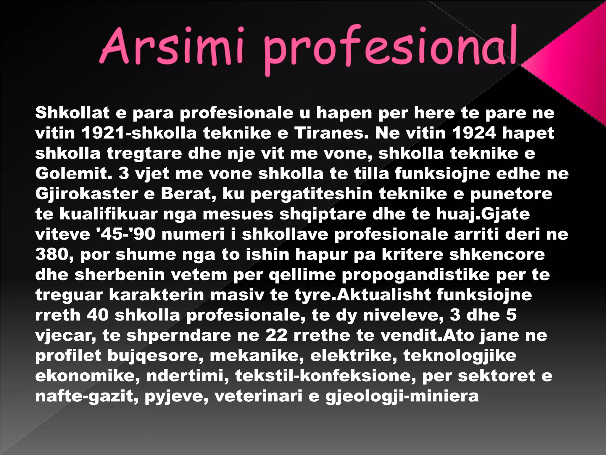 Arsimi shqiptar nga pena me boje deri ne | PPT